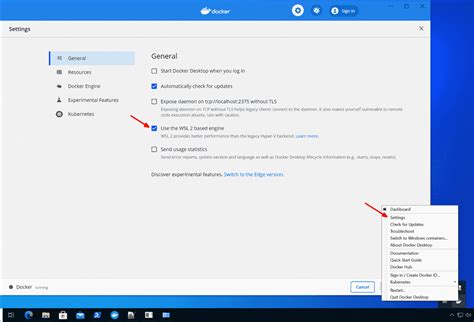 how to run docker daemon in wsl about dock photos