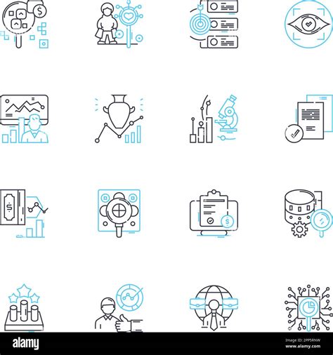 Customer Profiling Linear Icons Set Segmentation Demographics
