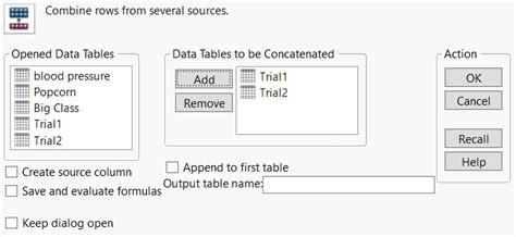 concatenate data tables