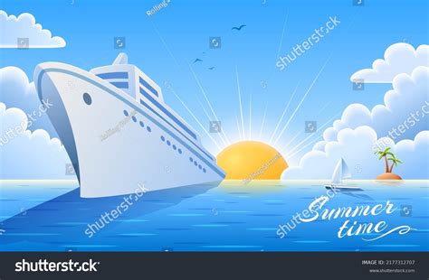 Sunrise Cruise Ship Over 1 322 Royalty Free Licensable Stock Vectors