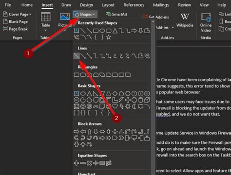 how to insert dashed or dotted lines in word