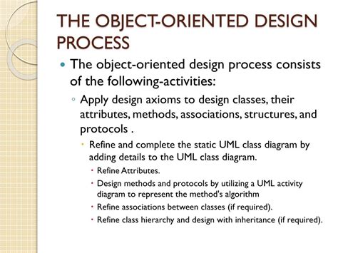 ppt the object oriented design process and design axioms powerpoint