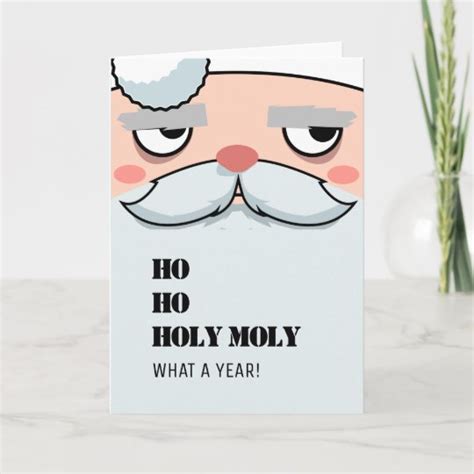Funny 2020 Quarantine Grumpy Santa Christmas Holiday Card