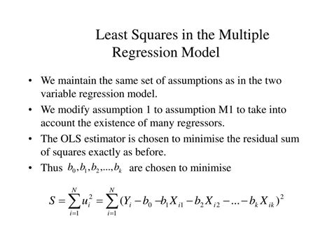 ppt the multiple regression model and its interpretation powerpoint