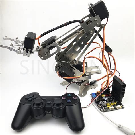 6dof remote control robotic arm arduino stainless steel with claw robot