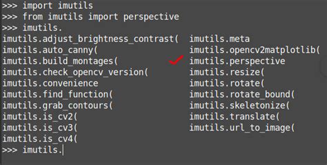 python no module named imutils perspective after pip