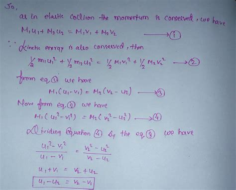 a derive the expression for velocities of the bodies after the elastic