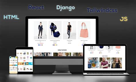 develop custom website with django html tailwindcss js by
