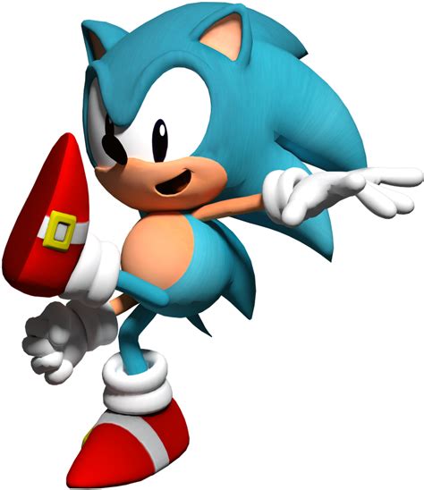 Download Classic Sonic Pose3 D Render Png