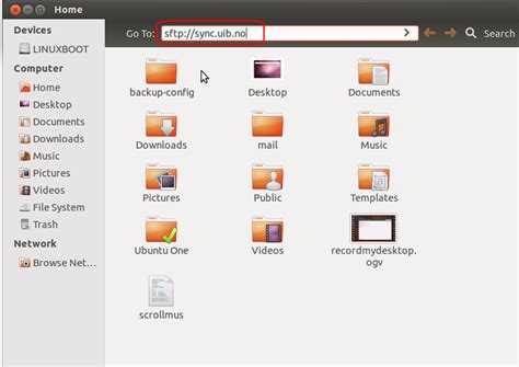 connecting to your unix home directory in ubuntu linux it help uib