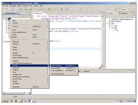 jsp example in eclipse javatpoint
