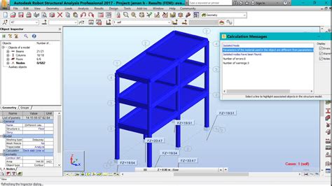 robot structural analysis professional check warning and errors after