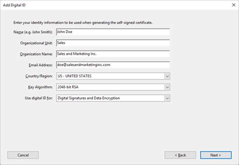 manage digital ids in acrobat
