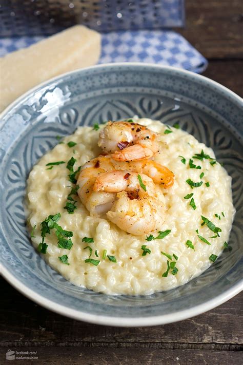 Parmesan Risotto Mit Garnelen Madame Cuisine