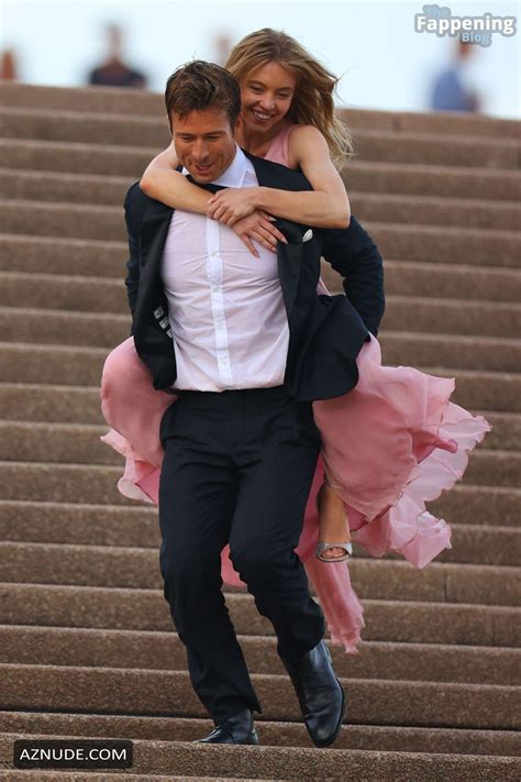 Sydney Sweeney Sexy Seen With Glen Powell Lock Lips In Front Of The