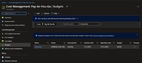 how to set up azure budget alerts techtarget