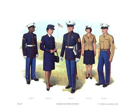 Usmc Enlisted Blue Dress Uniforms 1983 Marine Corps Dress Blues