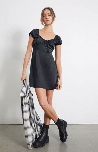 Kendall And Kylie Tie Strap Smocked Bodycon Dress At