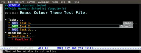 org mode color theme screenshots