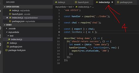 node js how to debug aws lambda functions written in node js stack