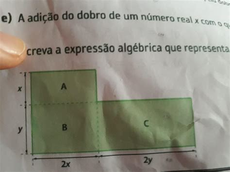 Escreva A Expressão Algébrica Que Representa A área Da Figura Abaixo