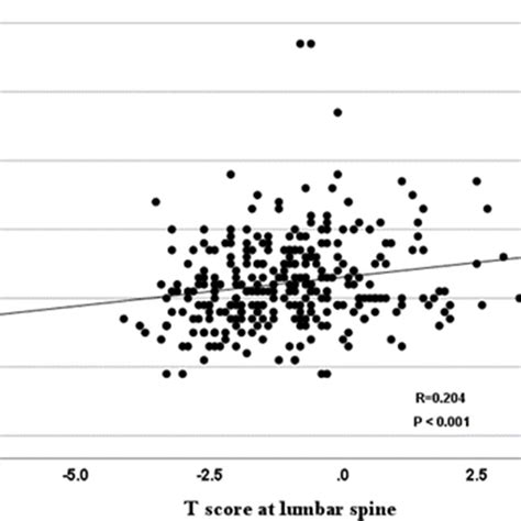 B Correlation Between Body Mass Index Bmi And Bone Mineral Density
