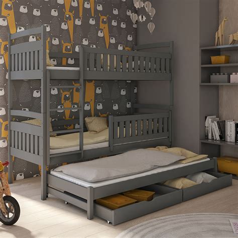 Blanca Lit Superposé 3 Couchages Séparable Pour Chambre Enfant