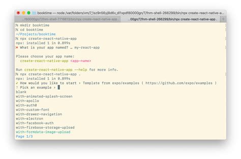 unclear how to scroll the list of examples · issue 816 · expo create