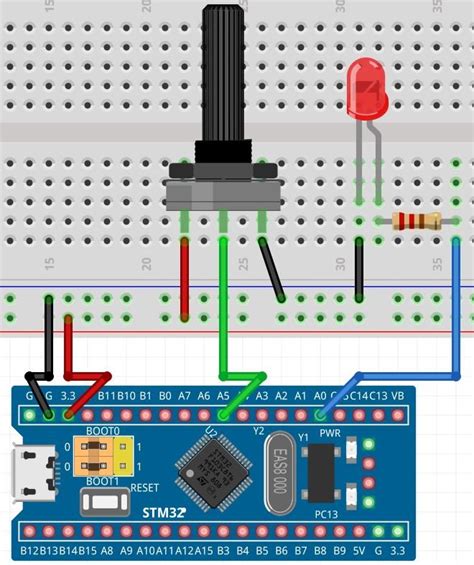 Stm32 Blue Pill Adc Led Dimmer Polling Interrupt And Dma