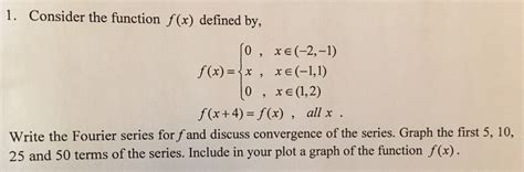 Solved Consider The Function F X Defined By Write The