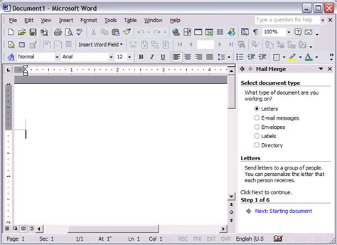 using odbc with microsoft word mail merge