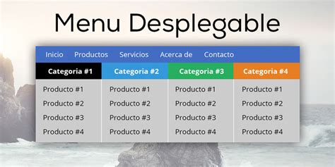 menus desplegables html y css ejemplos nuevo ejemplo