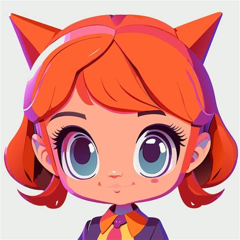 Premium Vector Cute Girl Cartoon Character Vector Design