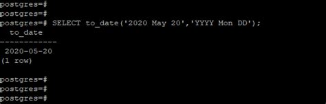 postgresql to date learn the working of postgresql to date