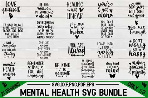 Mental Health Svg Bundle Bundle · Creative Fabrica