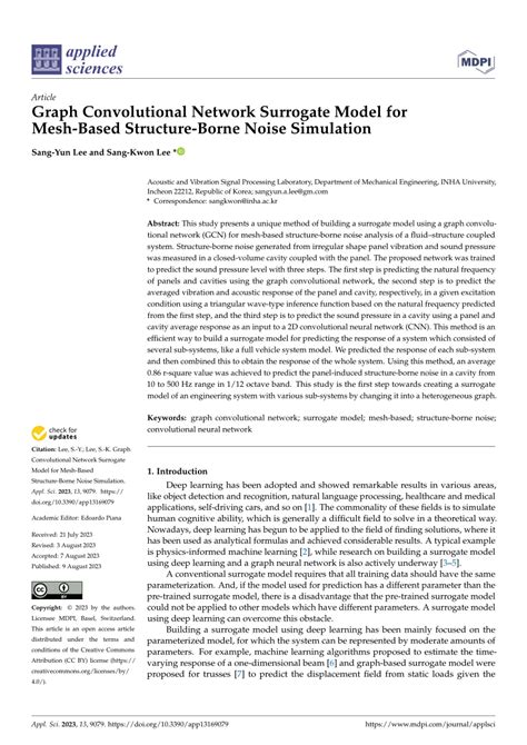 Pdf Graph Convolutional Network Surrogate Model For Mesh Based