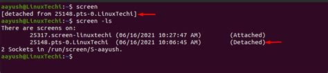 how to use gnu screen to manage terminal sessions in linux match page