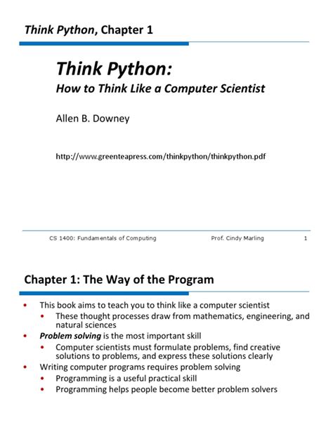 think python chapter 1 computer program python programming language