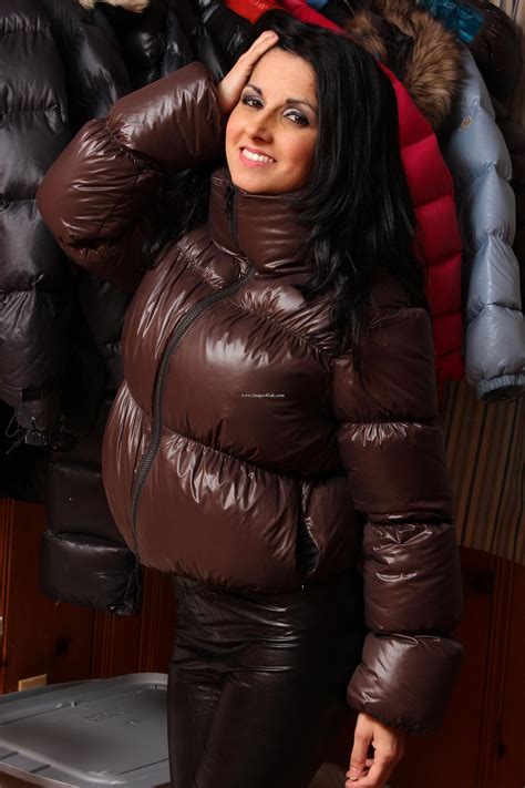 Large Display Image Sexy Jacket Puffer Jacket Women Shiny Jacket