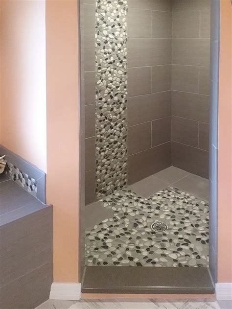 Glazed Bali Turtle Pebble Tile Shower Floor And Accent Tilehub