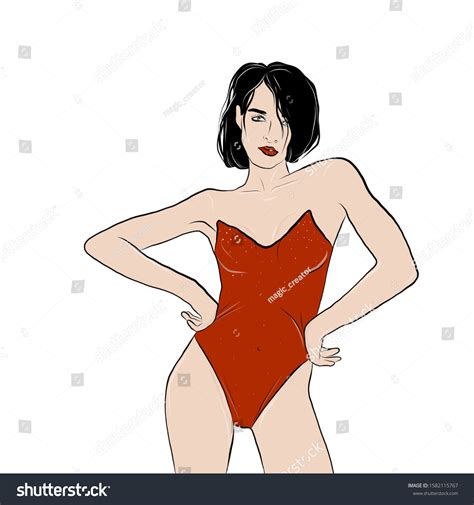 Fashion Sexy Woman Underwear Set Christmas Stock Vector Royalty Free