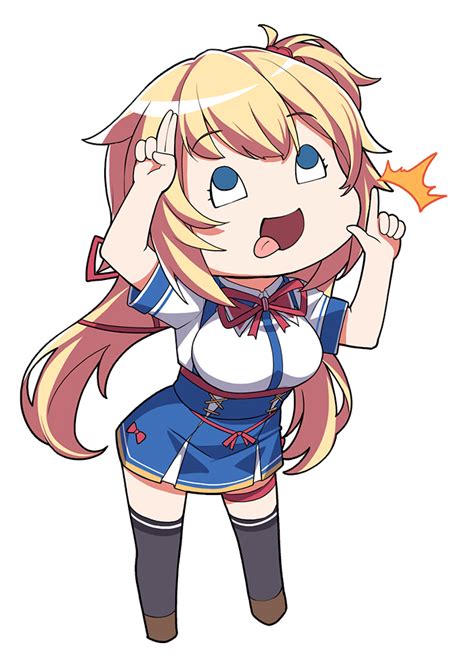 Safebooru Tic Nee San 1girl Akai Haato Bangs Blonde Hair Blue Eyes