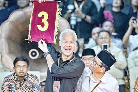 Ganjar Mahfud Peroleh Nomor 3 Koran