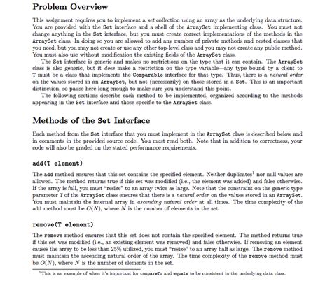 solved here is the set java file and the arrayset java fi