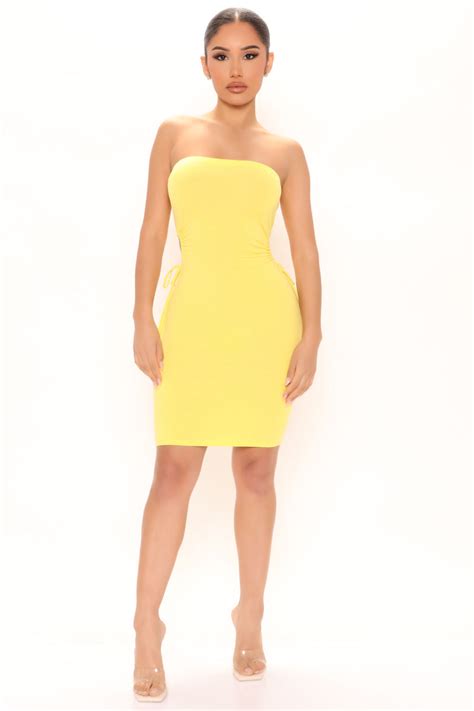 Cut Out Cutie Mini Dress Yellow Fashion Nova Dresses Fashion Nova