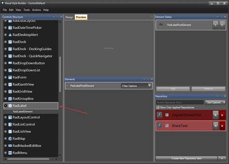 themes winforms label control telerik ui for winforms