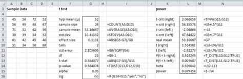 one sample t test real statistics using excel