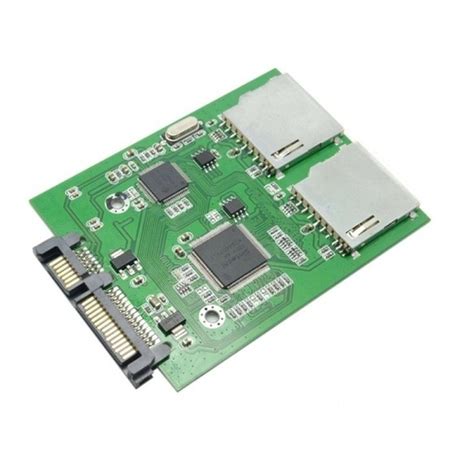 dual sd sdhc mmc memory card to 7 15 pin 22pin sata male