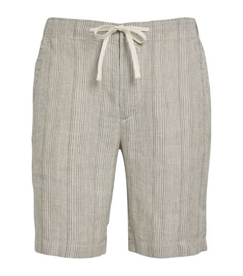 Mens Vince Ivory Hemp Shadow Stripe Shorts Harrods Uk