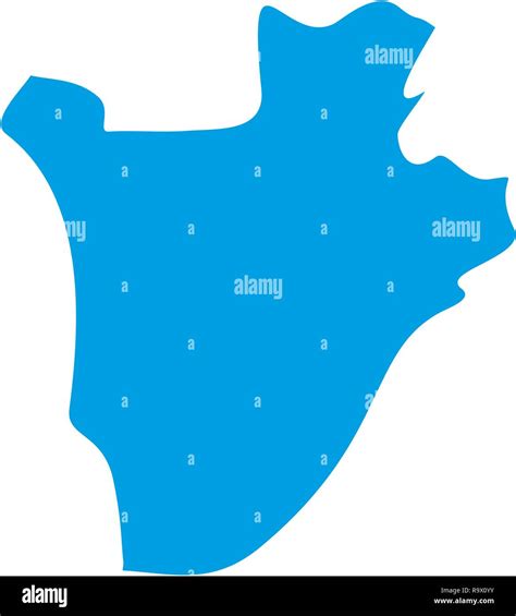 Map Of Burundi Silhouette Of Burundi Map Vector Illustration Stock